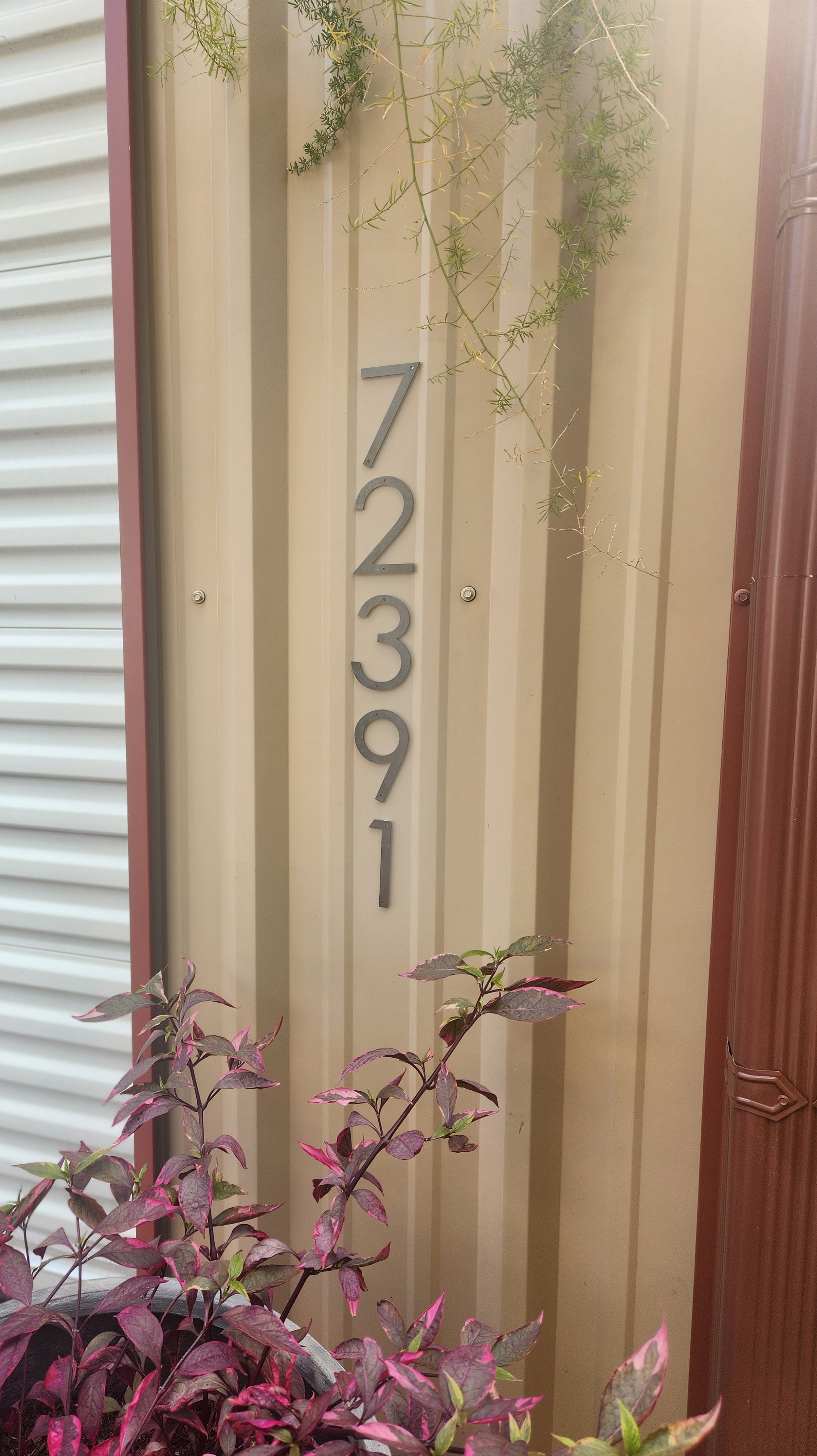 Individual Address Numbers - Raw Metal | Alpine Metal Design